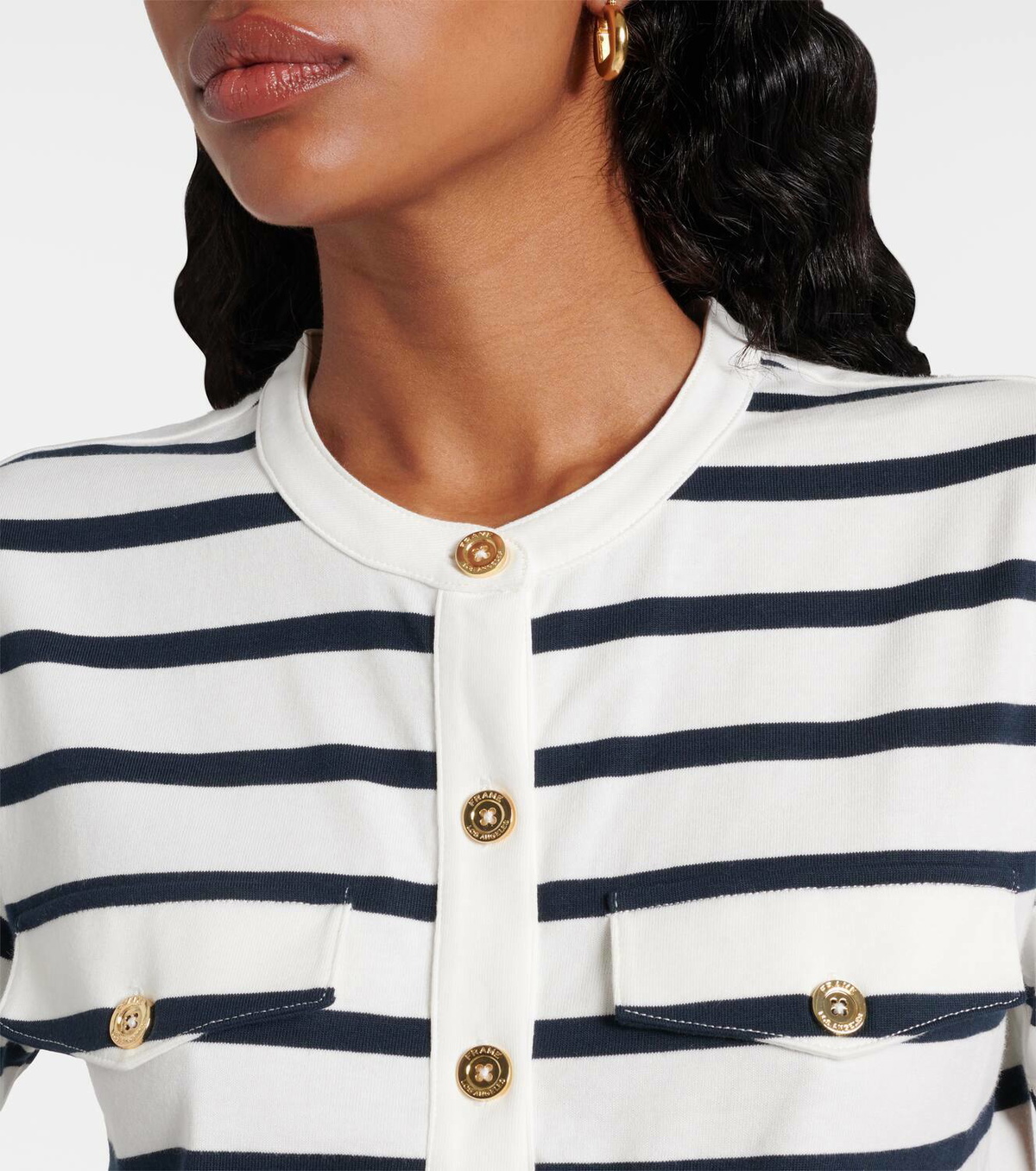 Frame Striped cotton top Frame Denim