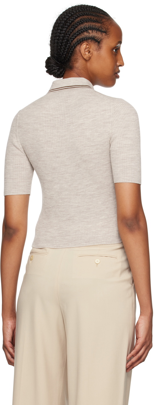 Theory Beige Tipped Polo Theory