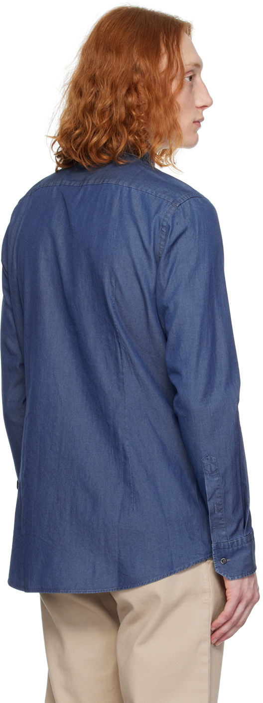 BOSS Blue Slim-Fit Denim Shirt BOSS
