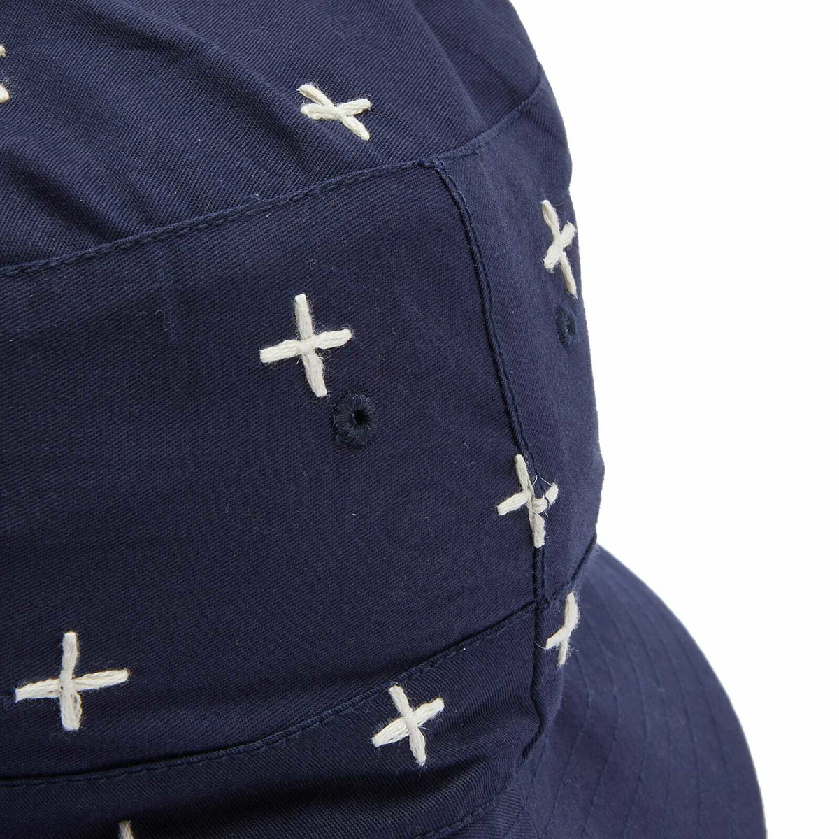 Universal Works Men's Stitched Twill Bucket Hat in Navy Universal Works