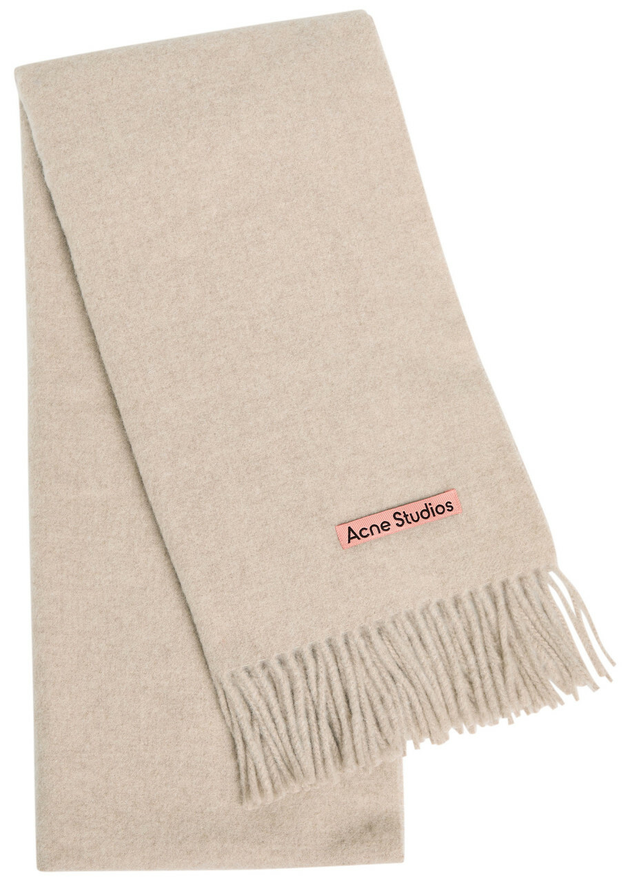 Acne Studios Canada Wool Scarf - Cream - One Size Acne Studios