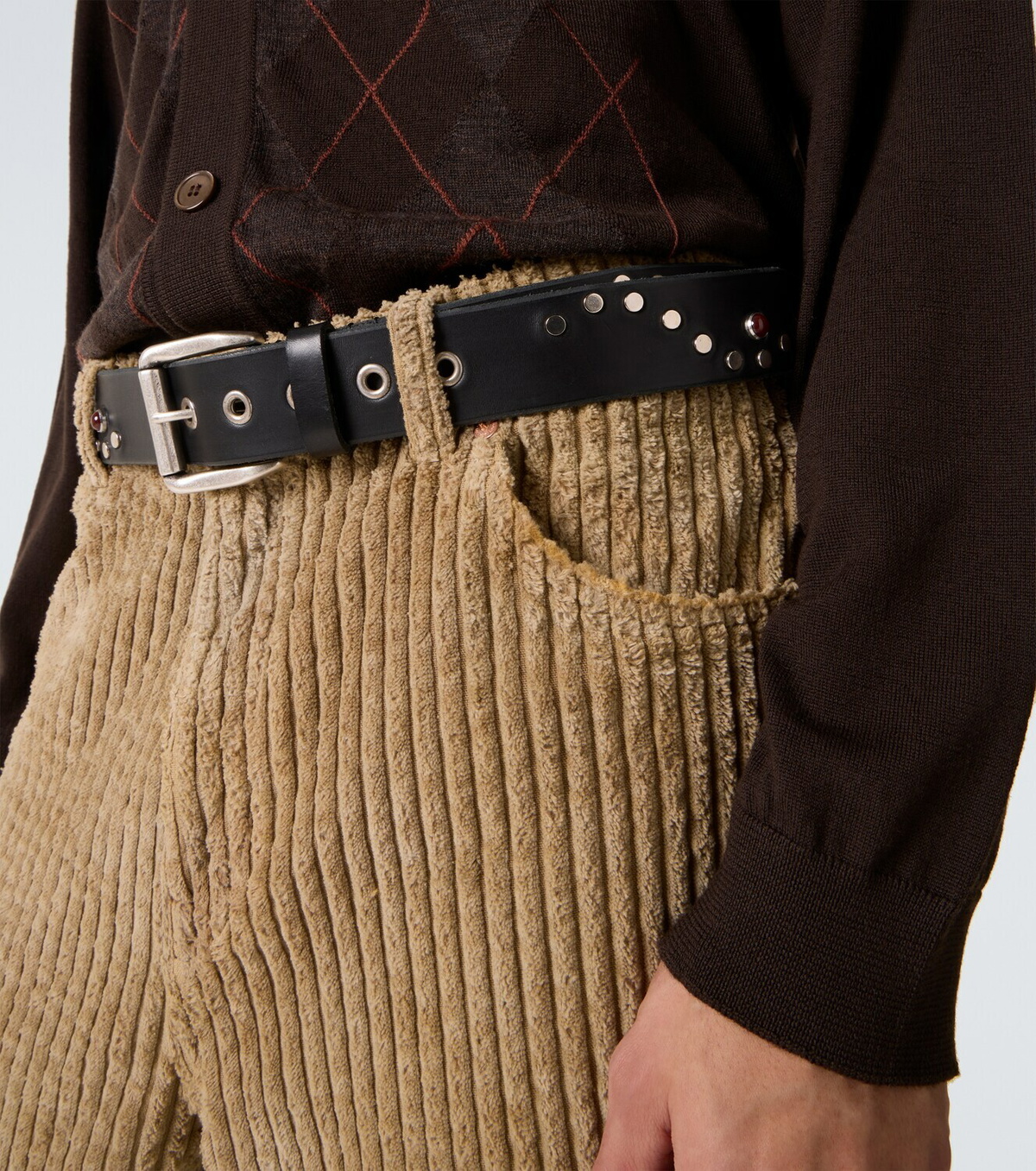Our Legacy Vortex embellished leather belt Our Legacy