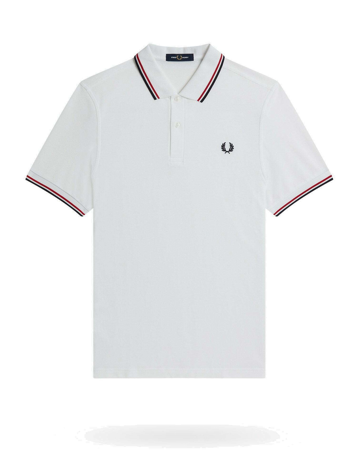 Fred Perry Polo Shirt White Mens Fred Perry