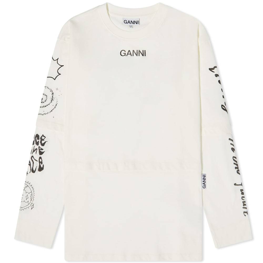 GANNI Long Sleeve Icon Symbols Top GANNI