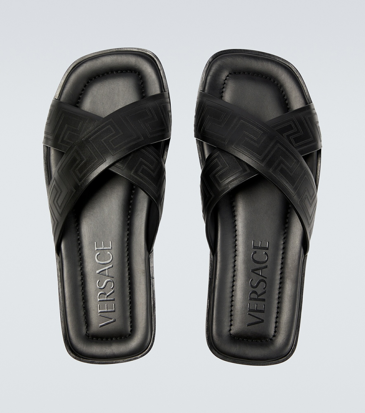 Versace - Greca leather slides Versace