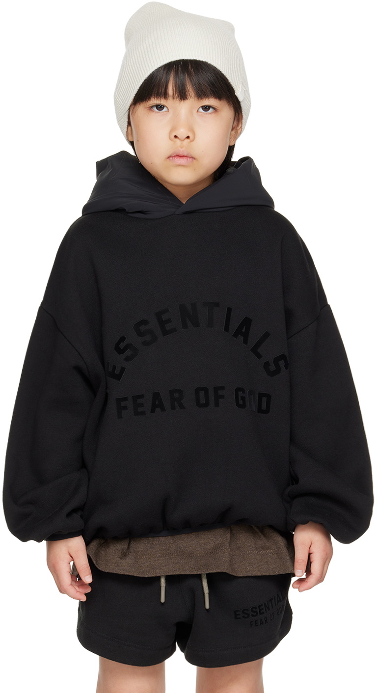 Fear of God ESSENTIALS Kids Black Bonded Hoodie Fear Of God Essentials