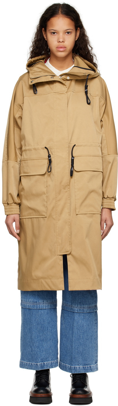 Hugo Tan Drawstring Coat Hugo Boss