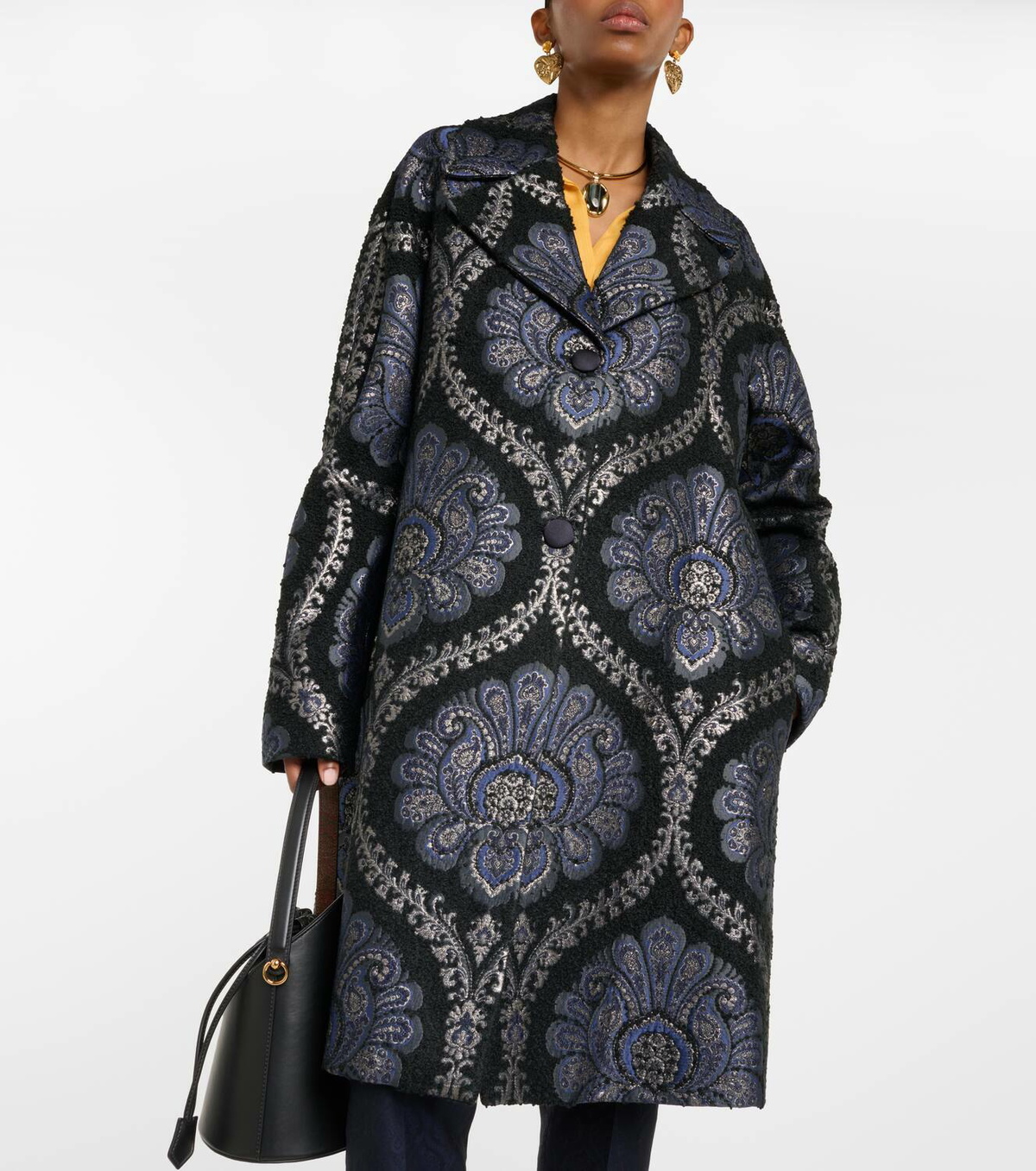 Etro Paisley jacquard bouclé coat Etro