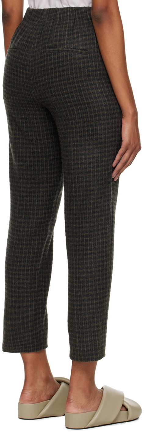 Vince Navy Check Easy Trousers Vince
