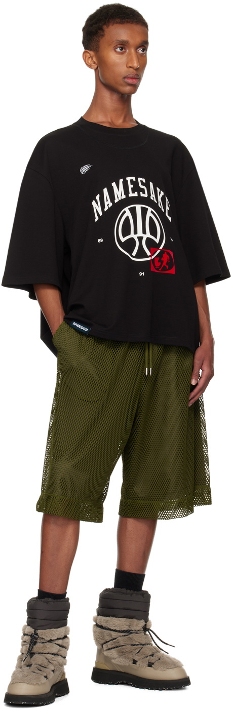 NAMESAKE Black Mayo Oversized Homesport T-Shirt NAMESAKE