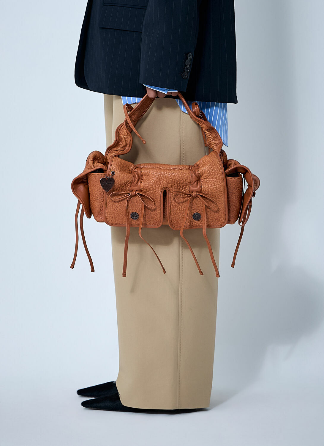 Acne Studios Multipocket Grained Leather Shoulder Bag Acne Studios
