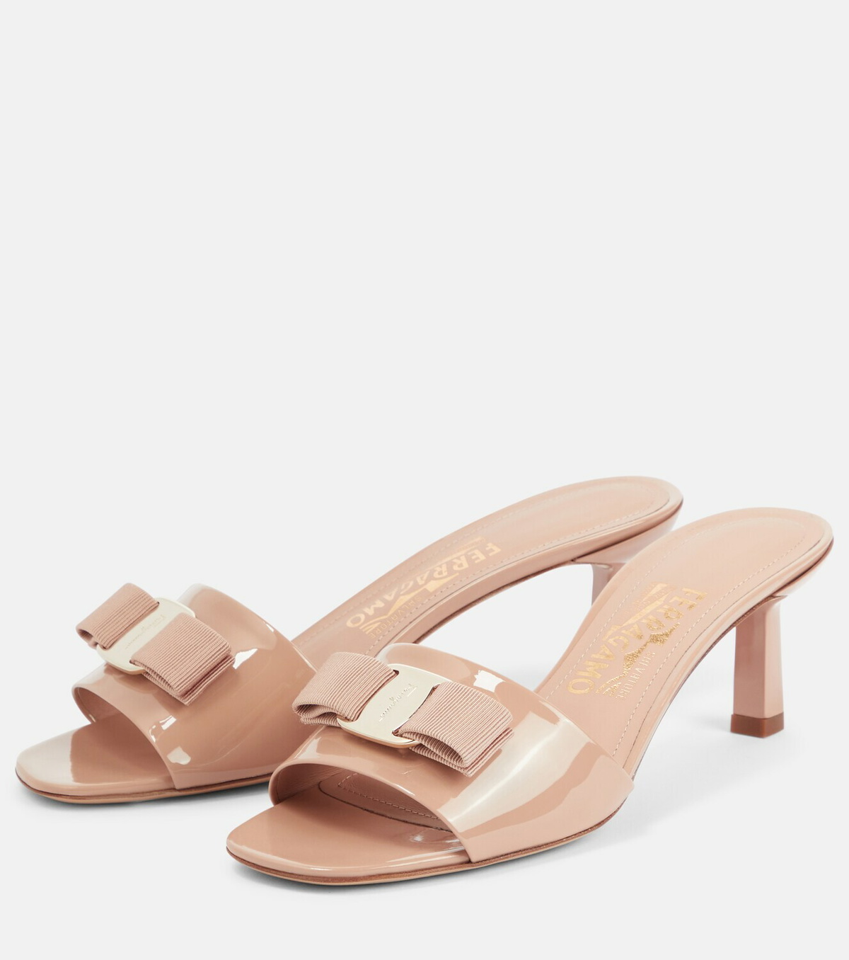 Ferragamo - Glo patent leather mules Salvatore Ferragamo