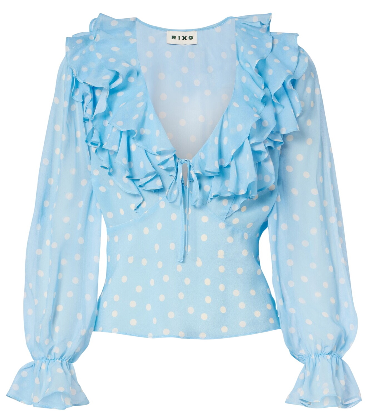 Rixo Lasca polka-dot silk top Rixo