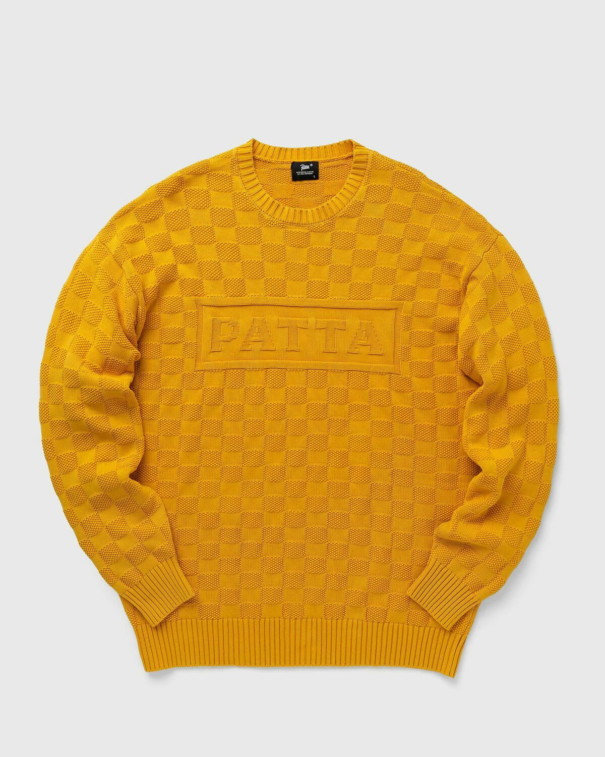 Patta Pearl Ribbed Knitted Sweater Yellow Pullovers Patta