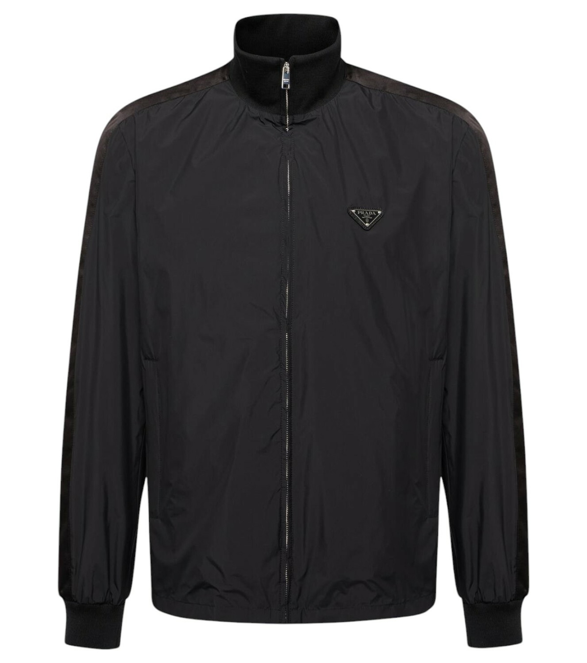 Prada Silk-blend blouson jacket Prada