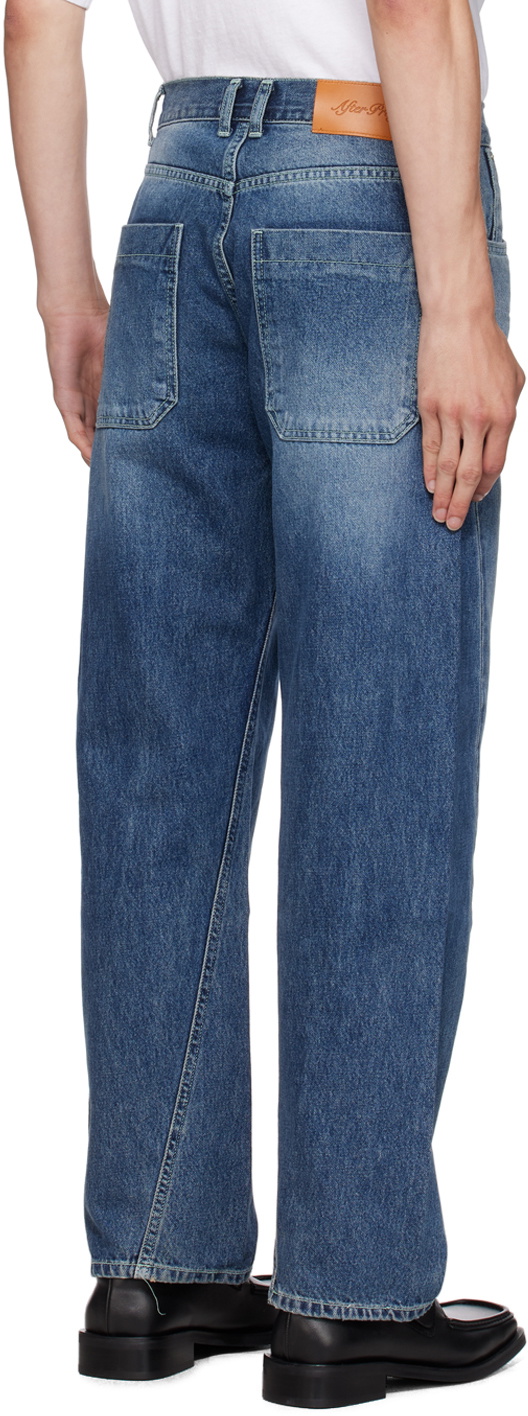 AFTER PRAY Blue Slash Jeans AFTER PRAY