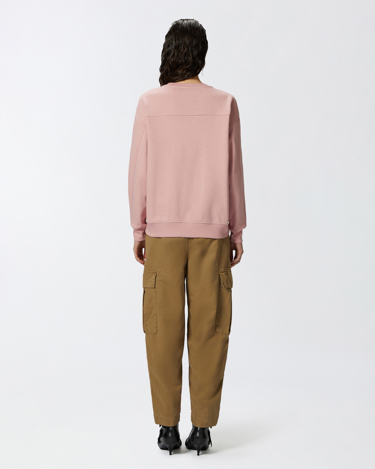 Pinko Crew Neck Sweatshirt With Love Birds Jewel Embroidery Zephyr Pink ...