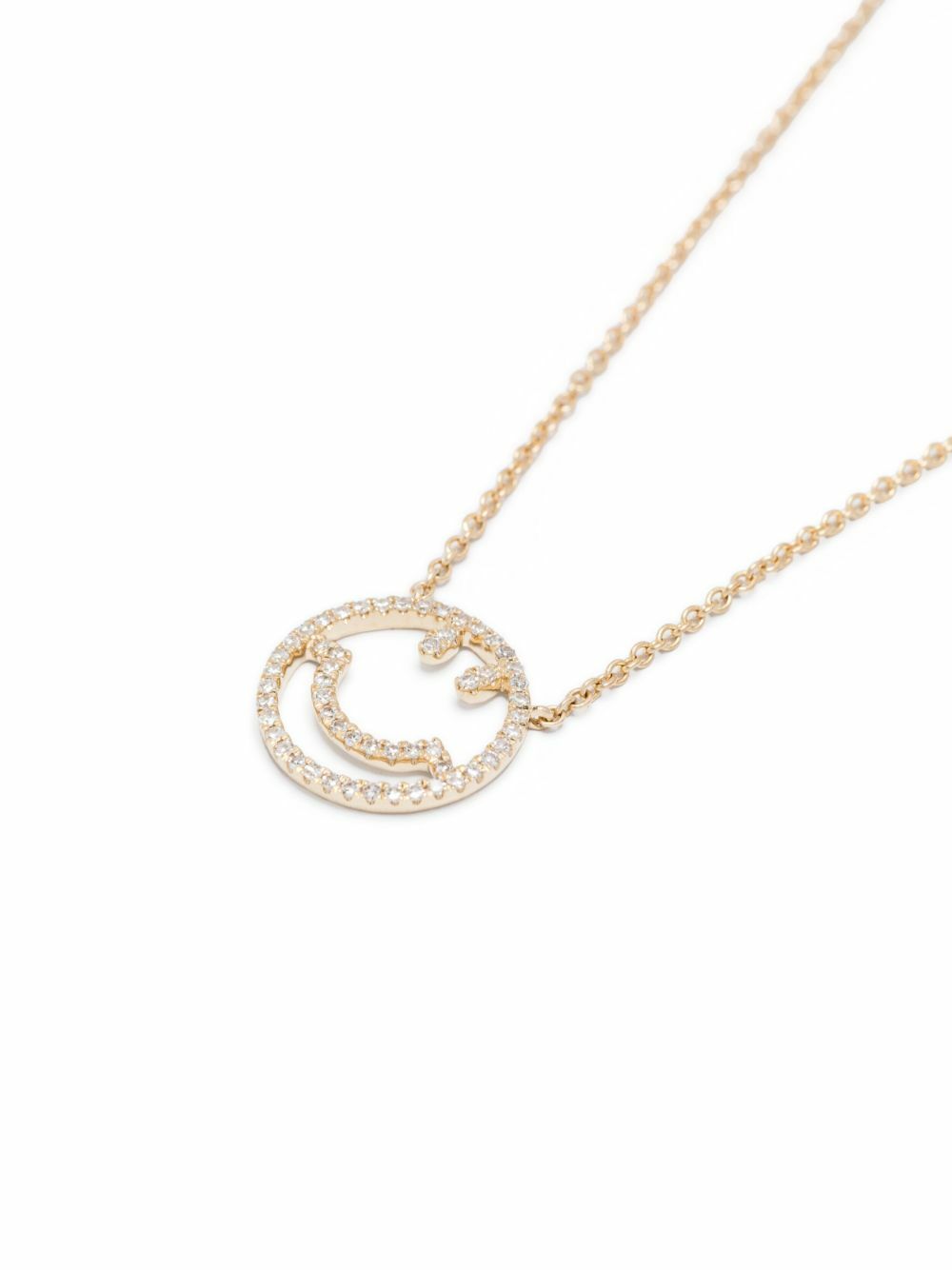 Roxanne First 14kt Yellow Gold Smile Diamond Necklace Roxanne First