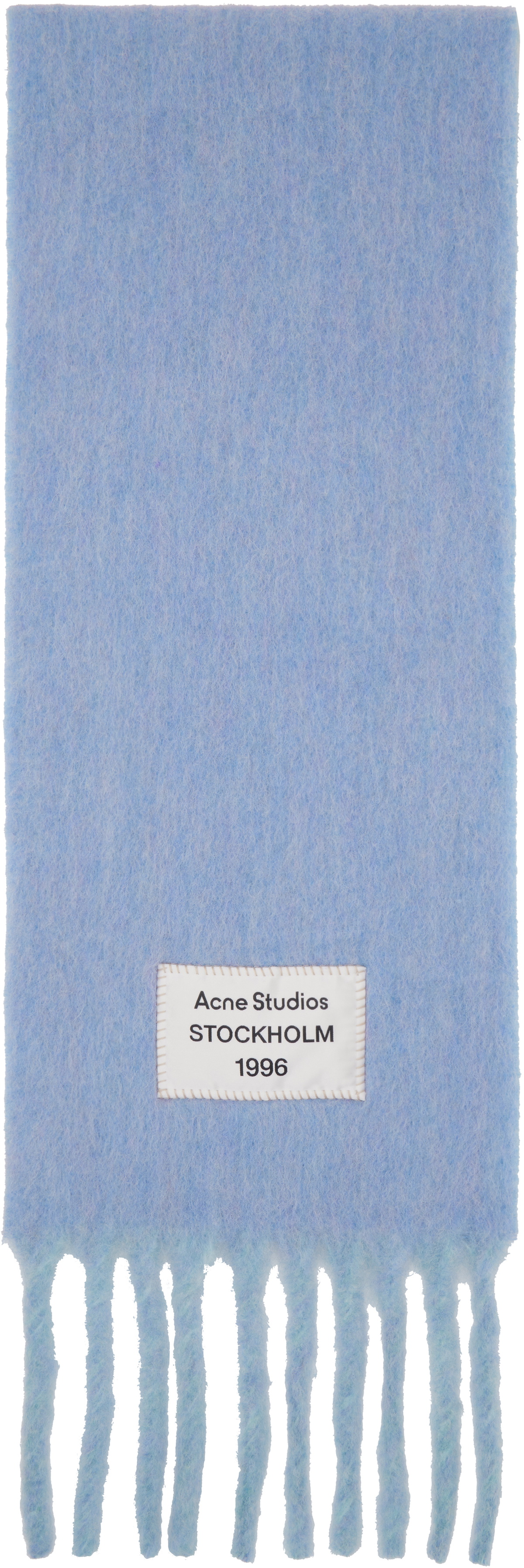 Acne Studios Blue Bicolor Alpaca Scarf Acne Studios