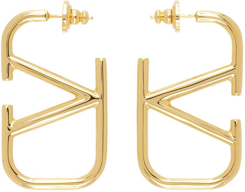 Valentino Garavani Gold VLogo Signature Earrings Valentino Garavani