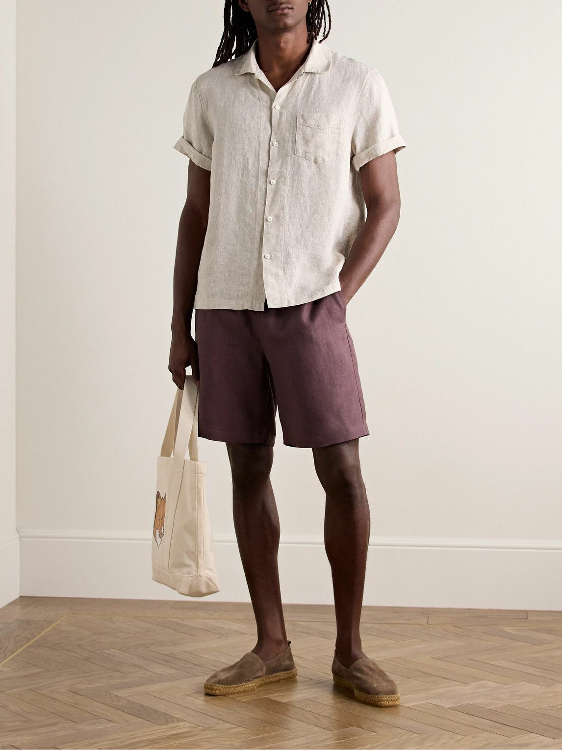 Alex Mill - Convertible-Collar Linen Shirt - Neutrals Alex Mill