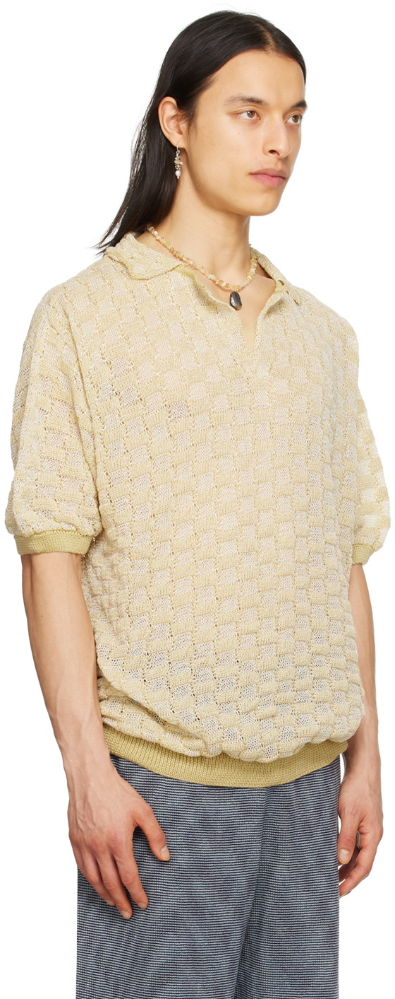 Isa Boulder SSENSE Exclusive Tan & White Polo Isa Boulder