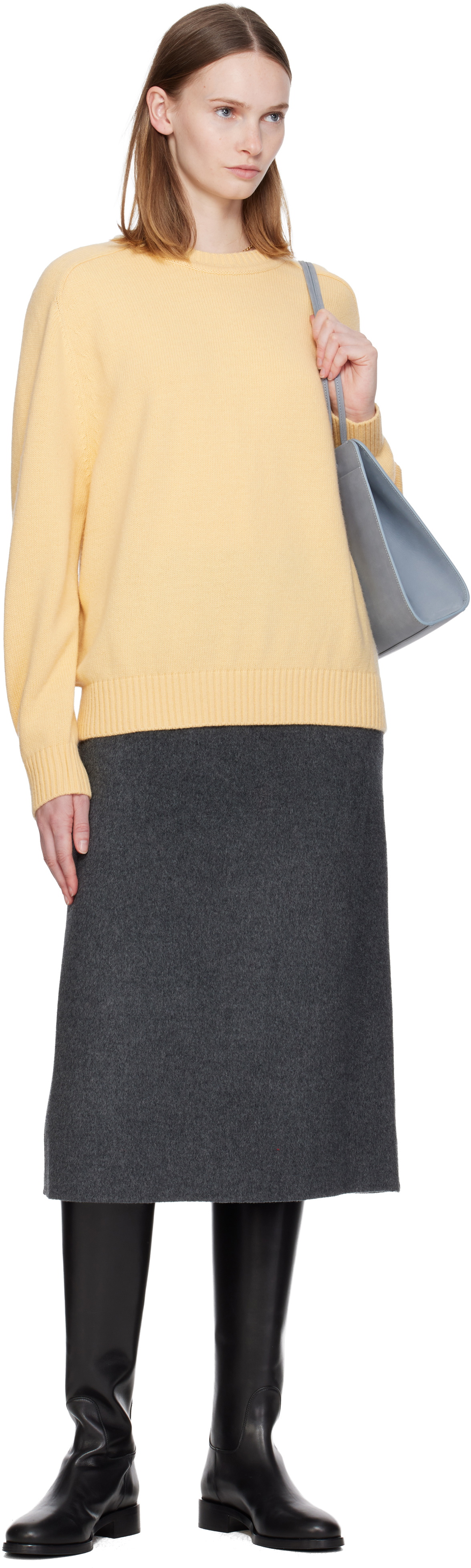 Nothing Written Yellow Jude Round Sweater NOTHING WRITTEN