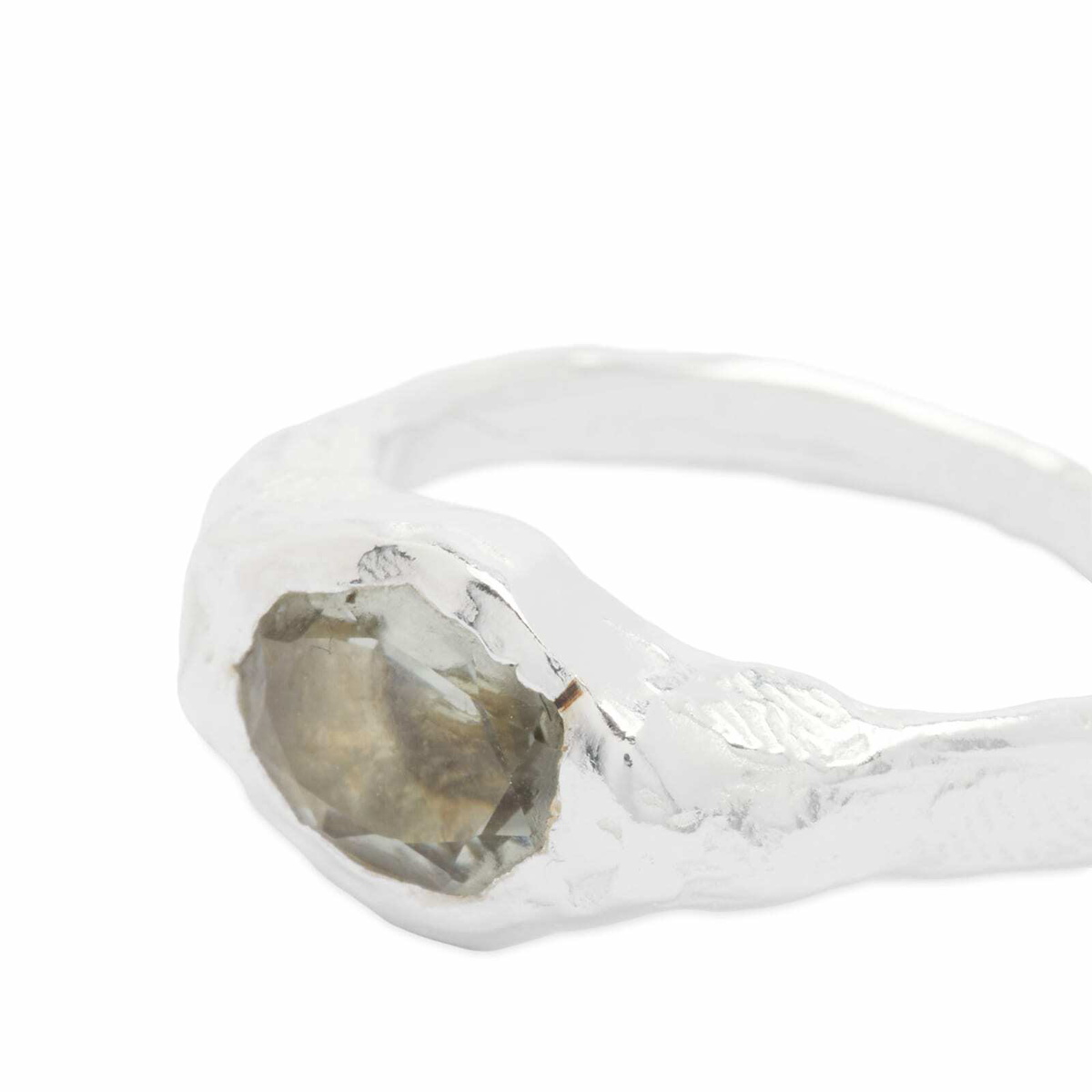 Simuero Women's Faro Ring in Silver/Green Amethyst Simuero