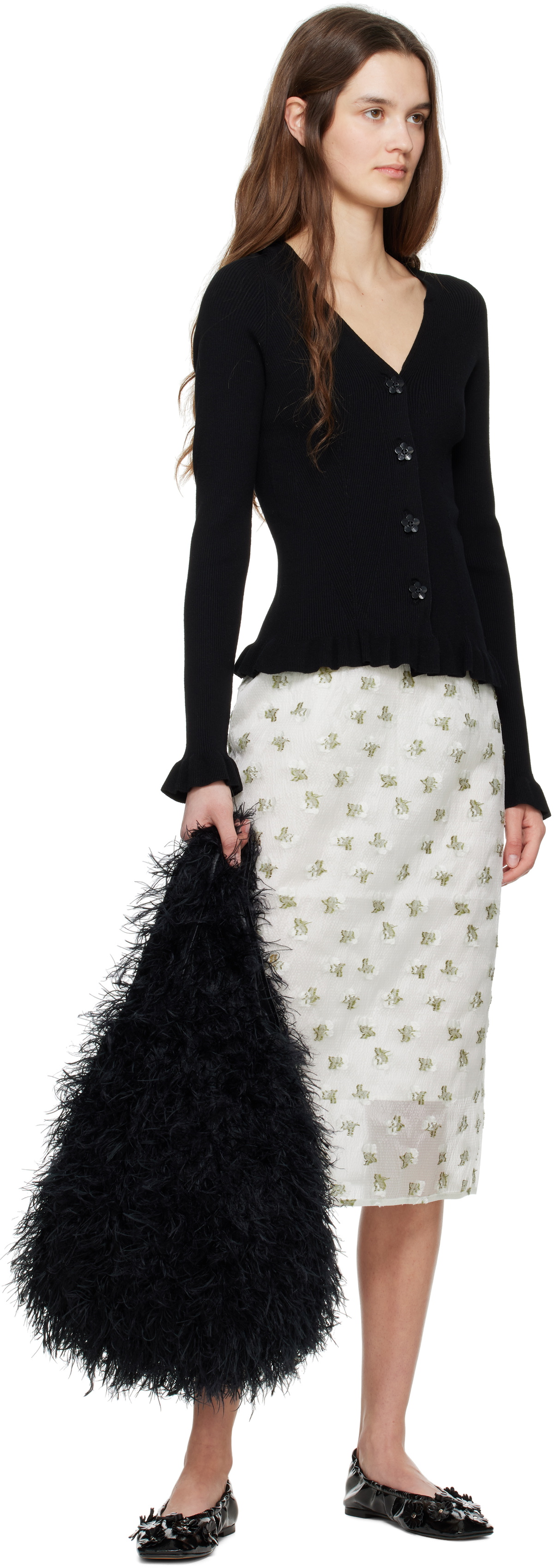 Cecilie Bahnsen Black Cassia Cardigan Cecilie Bahnsen