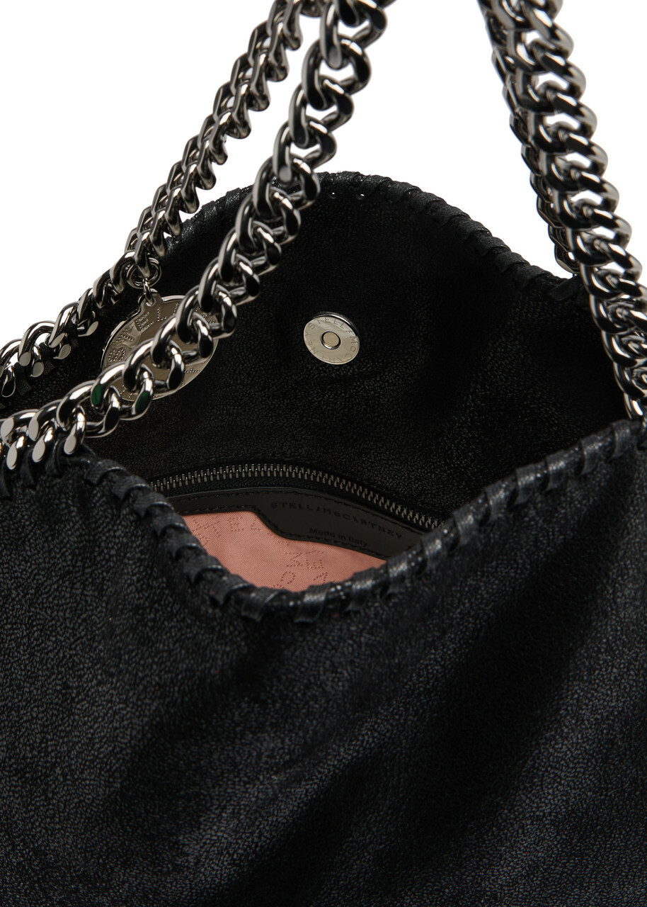 Stella Mccartney Falabella Metallic Faux Leather Tote - Black - One ...