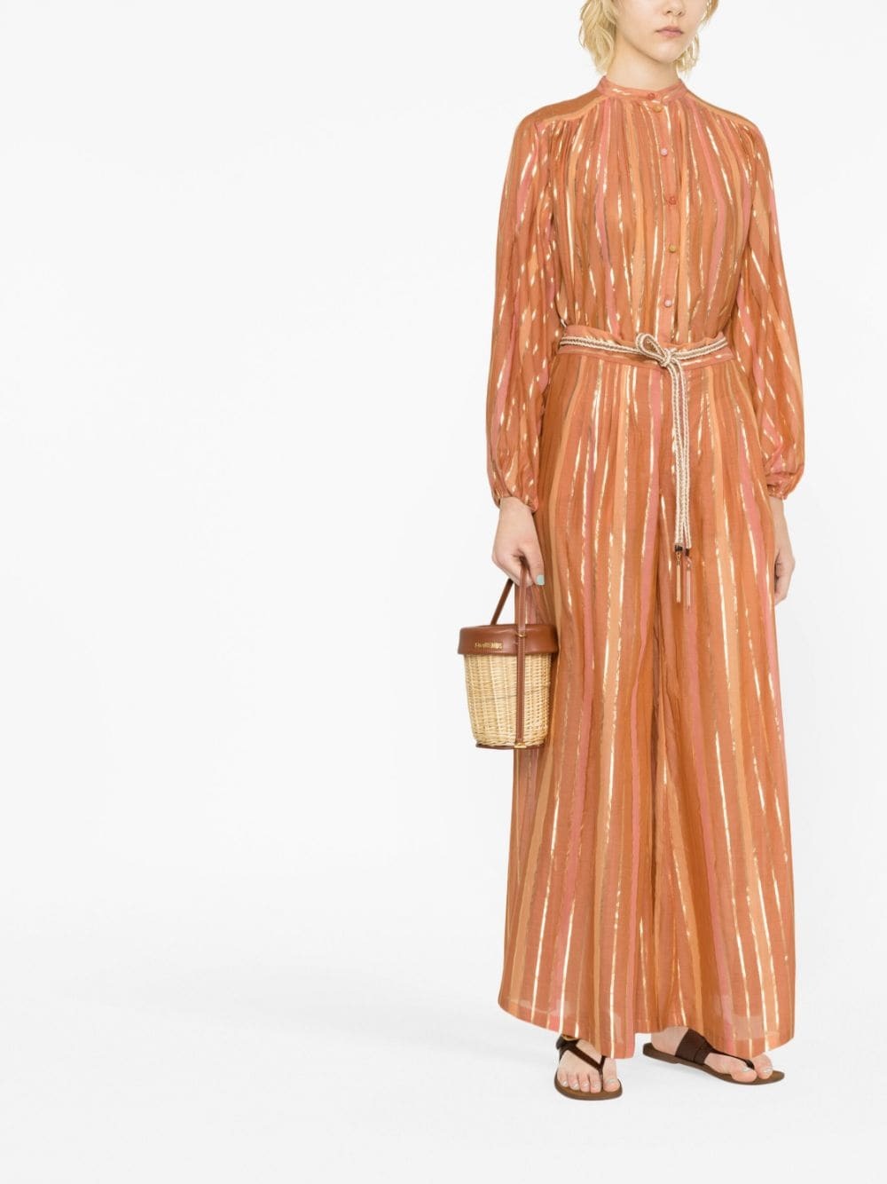 ZIMMERMANN - Striped Cotton Relaxed Trousers Zimmermann