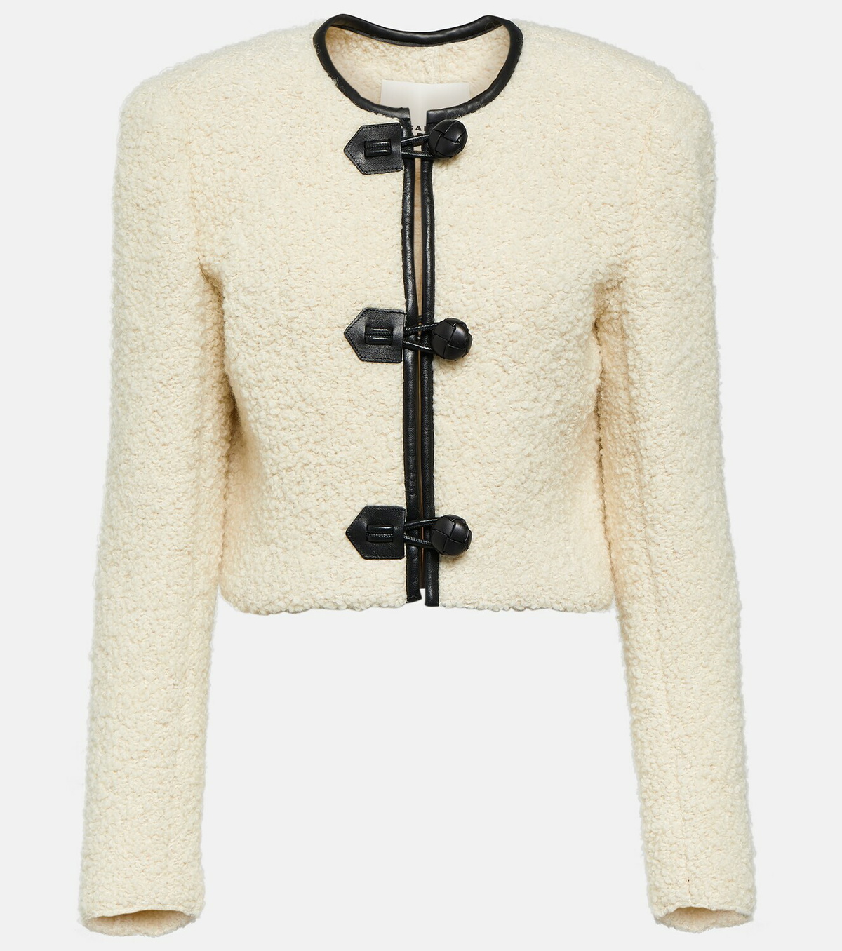 Isabel Marant Gradila leather-trimmed wool jacket Isabel Marant