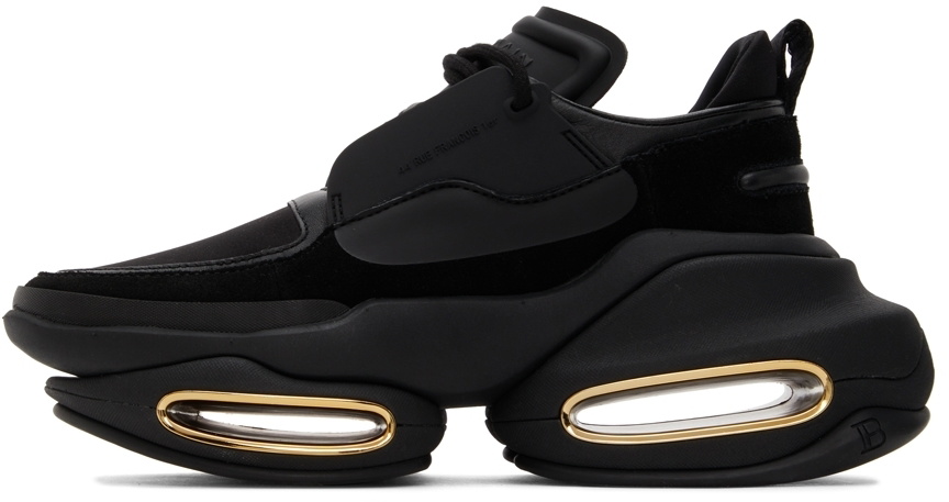 Balmain Black Leather B-Bold Sneakers Balmain