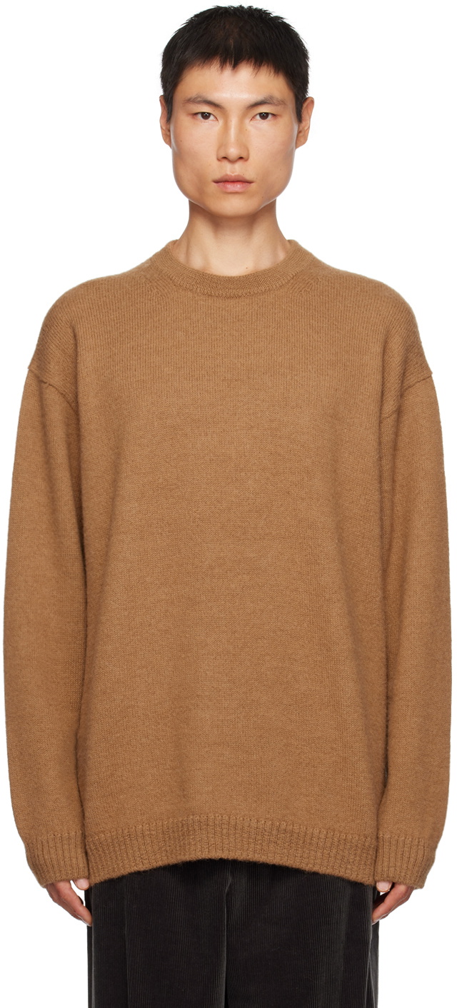 ATON Tan Crewneck Sweater ATON