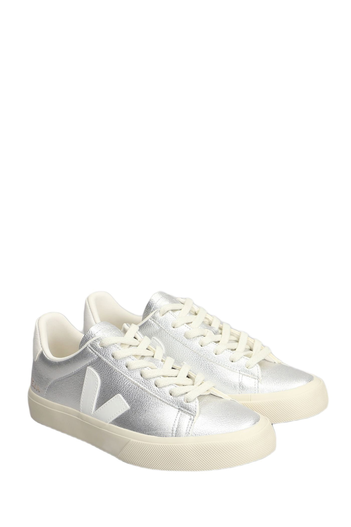 Veja Campo Sneakers In Silver Leather VEJA