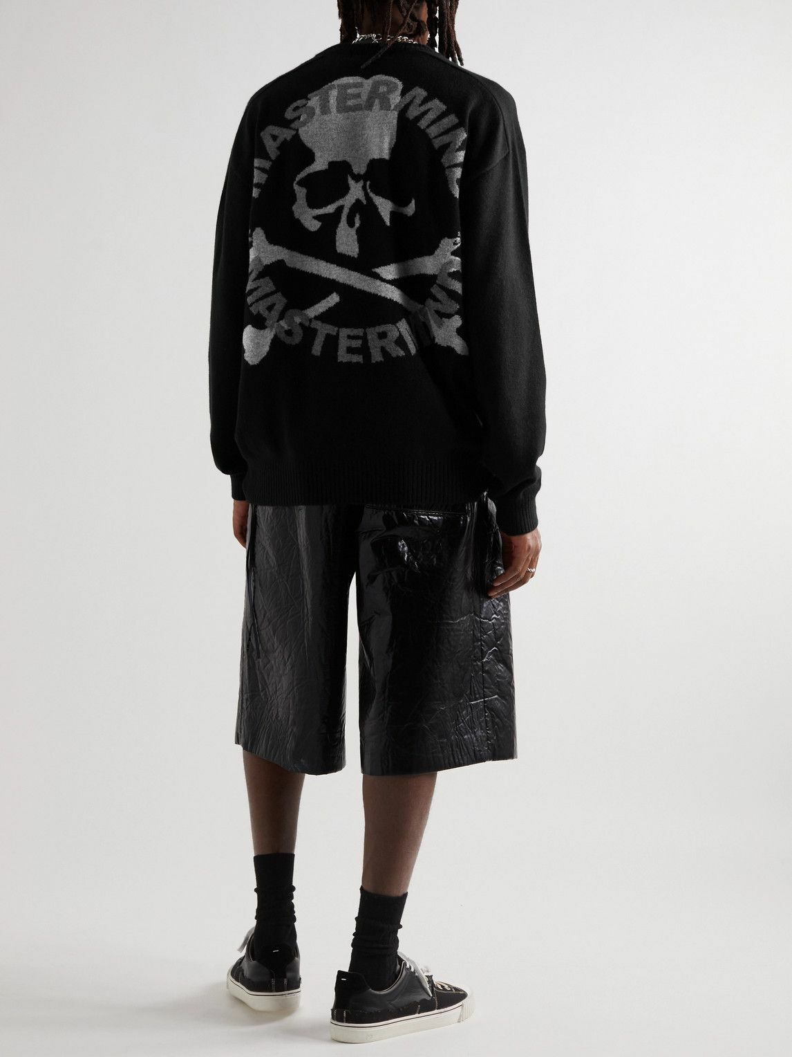 Mastermind World - Intarsia-Knit Cashmere Sweater - Black MASTERMIND WORLD