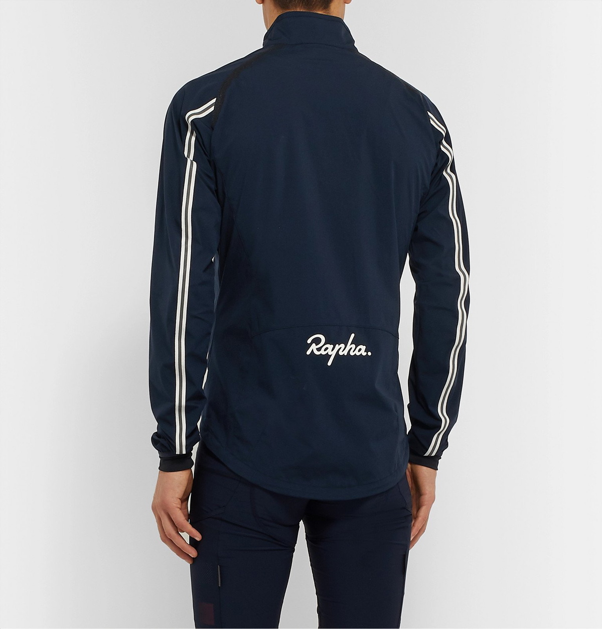 Rapha - Grosgrain-Trimmed Shell Cycling Jacket - Blue Rapha