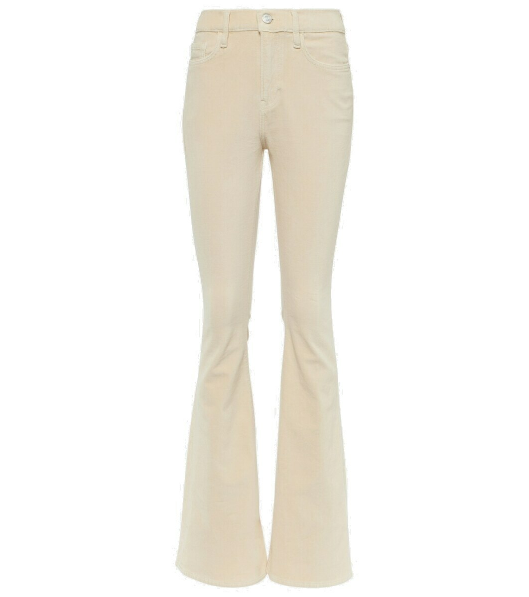 Frame Le High Flare high-rise velvet flared jeans Frame Denim