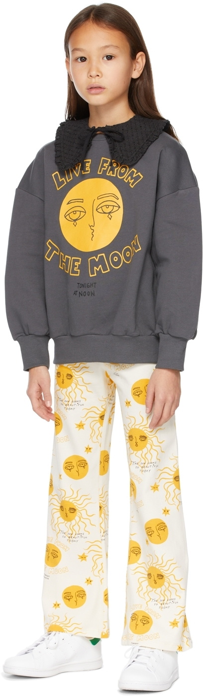 Mini Rodini Kids Grey Moon Sweatshirt Mini Rodini