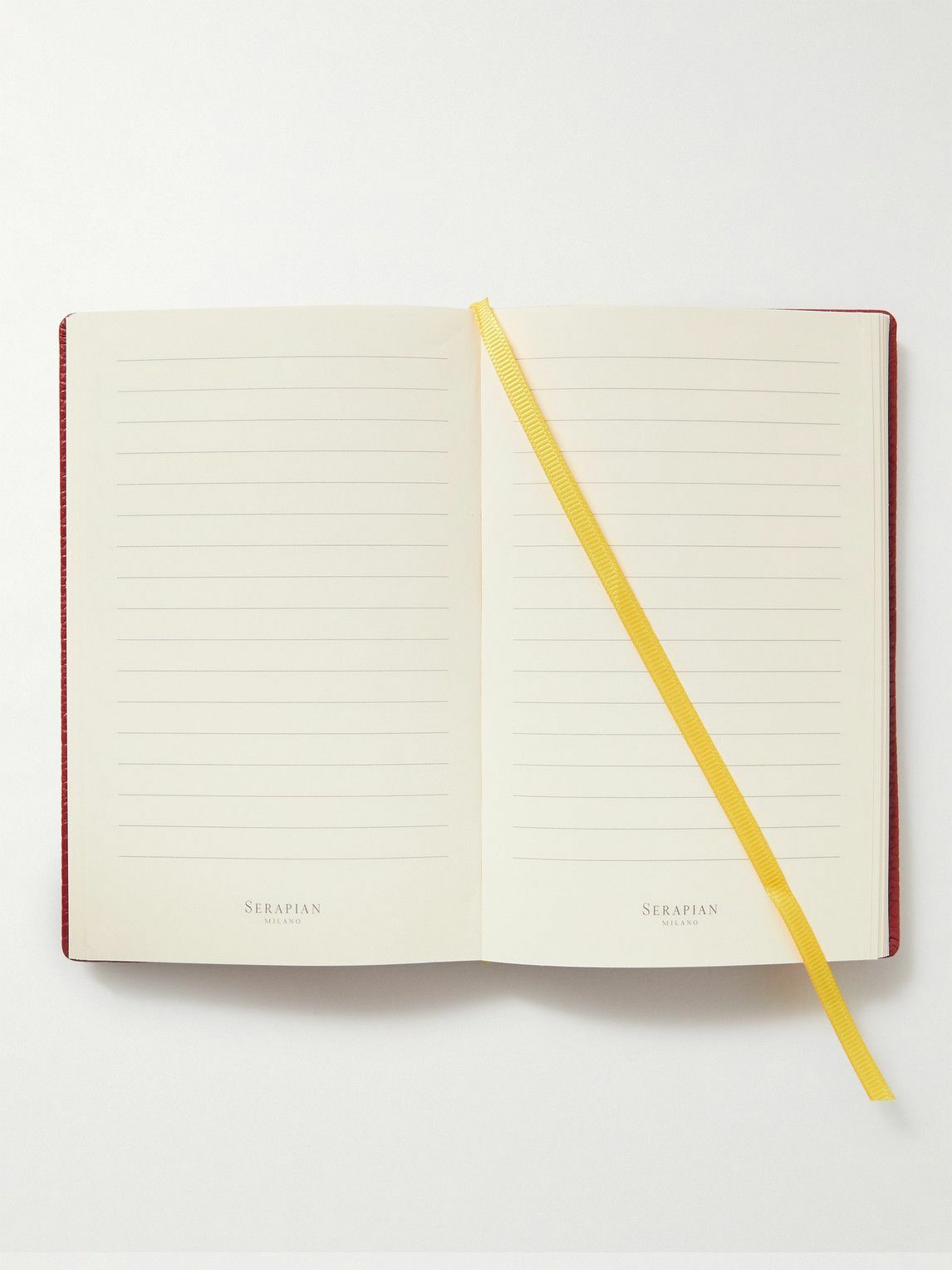 Serapian - Small Logo-Print Full-Grain Leather Notebook Serapian