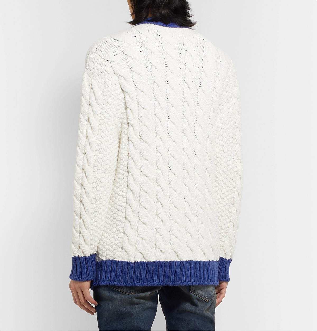 Alanui - Logo-Appliquéd Cable-Knit Cotton-Blend Cardigan - White Alanui