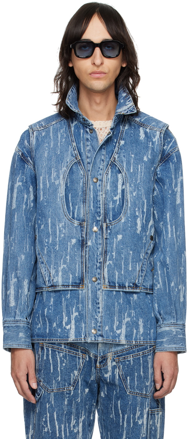 Andersson Bell Blue Layered Denim Jacket Andersson Bell