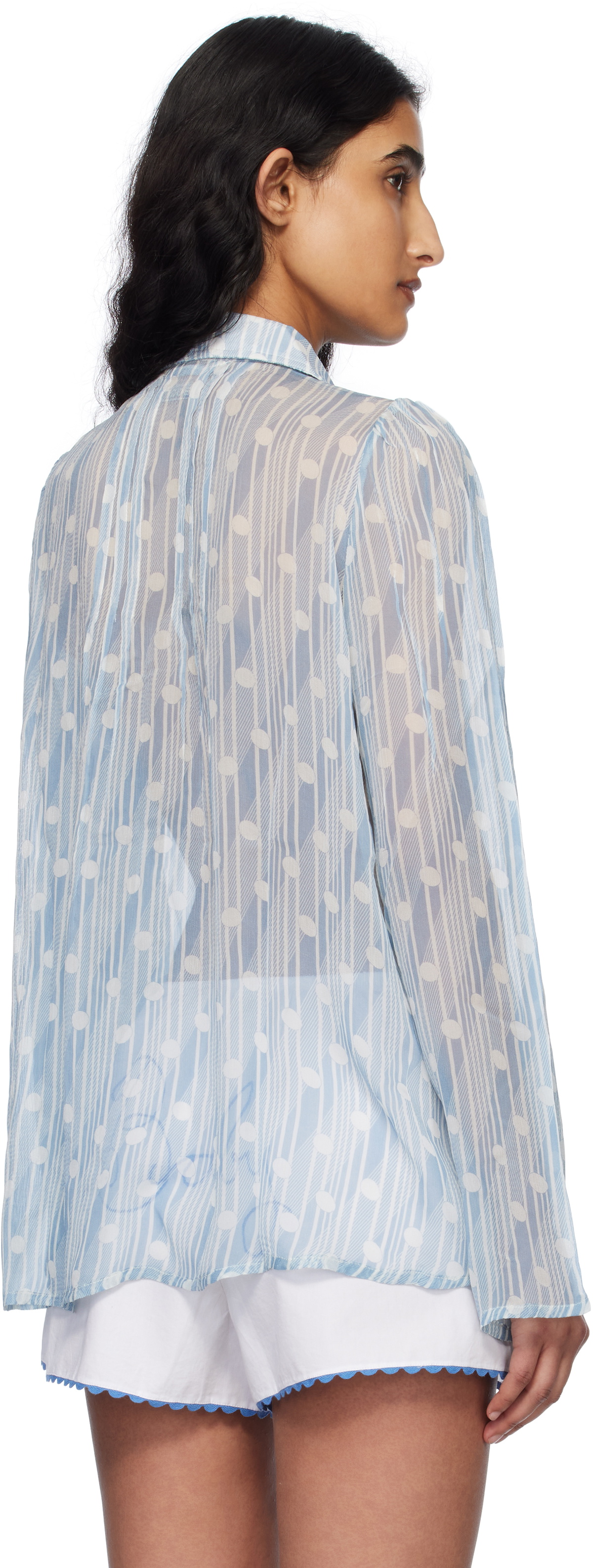 Bode Blue Meridian Blouse Bode