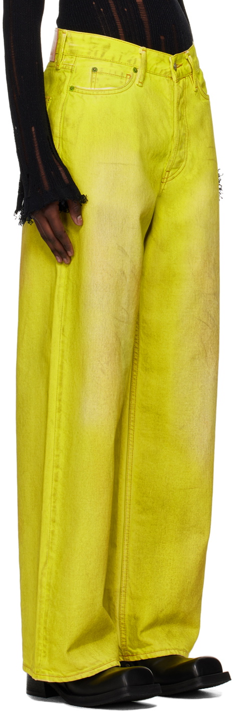 Acne Studios Yellow Loose-Fit Jeans Acne Studios