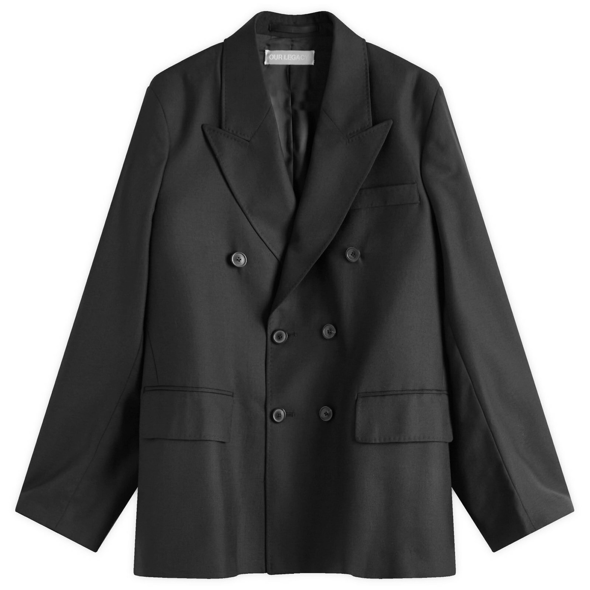 Our Legacy Men's Unconstructed Blazer in Black Panama Wool Our Legacy