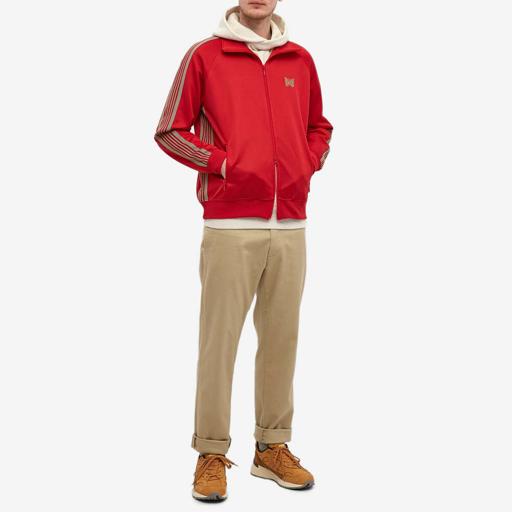 Needles Men's Poly Smooth Track Jacket in Red Needles
