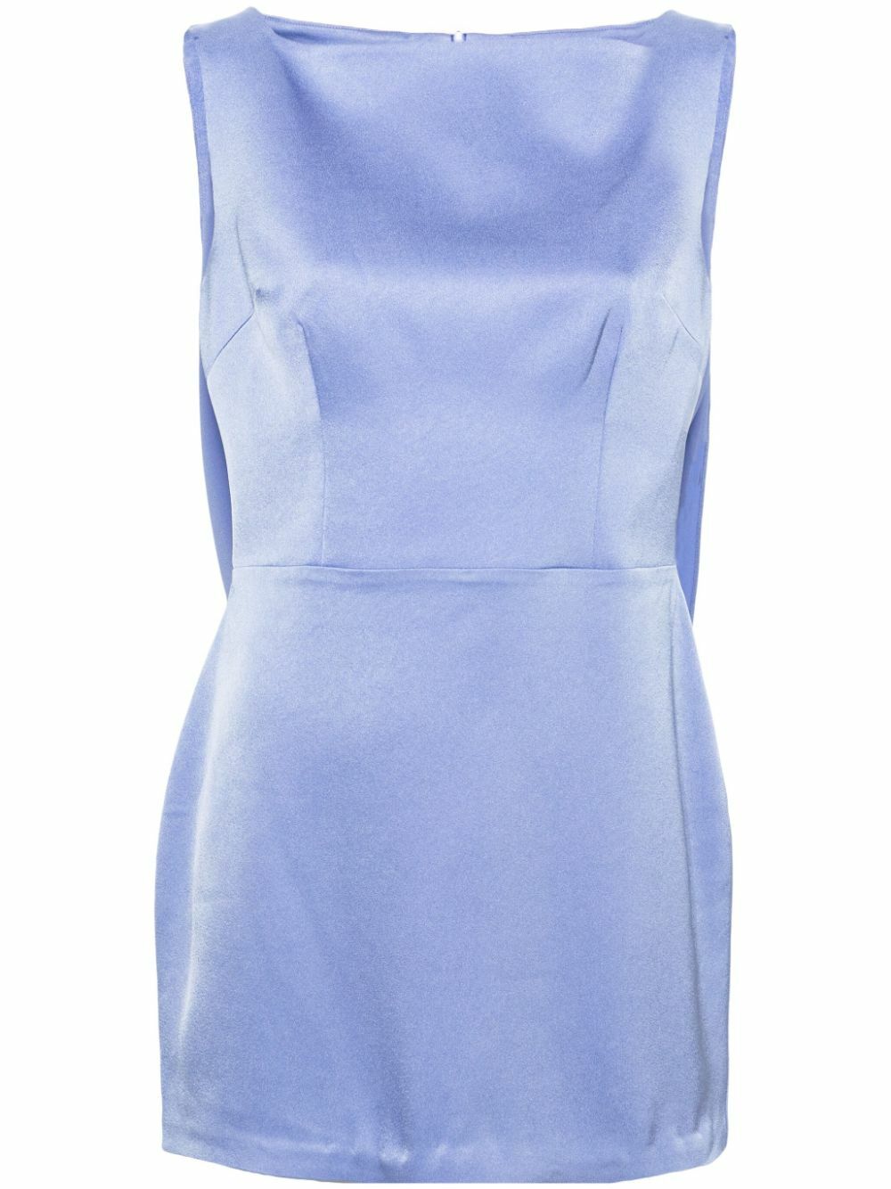 Alex Perry Blue Sleeveless Satin Mini Dress Alex Perry