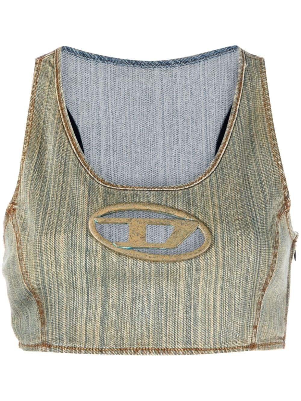 DIESEL - Logo Denim Top Diesel