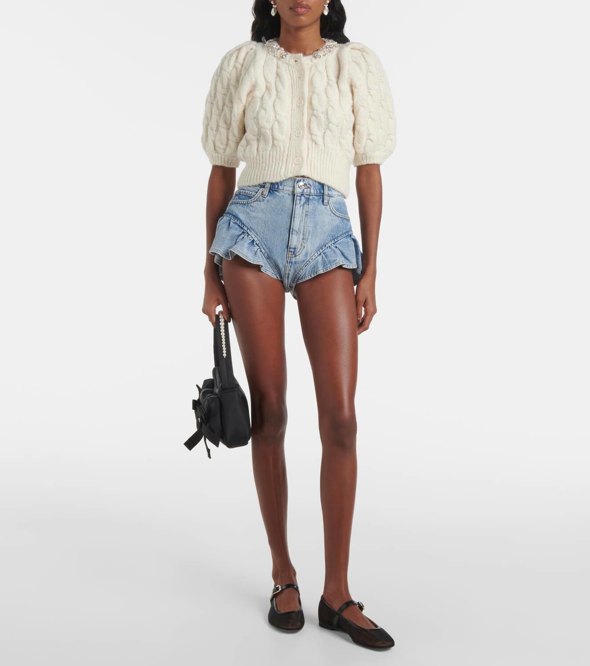 Frame Ruffle Bloomer denim shorts Frame Denim