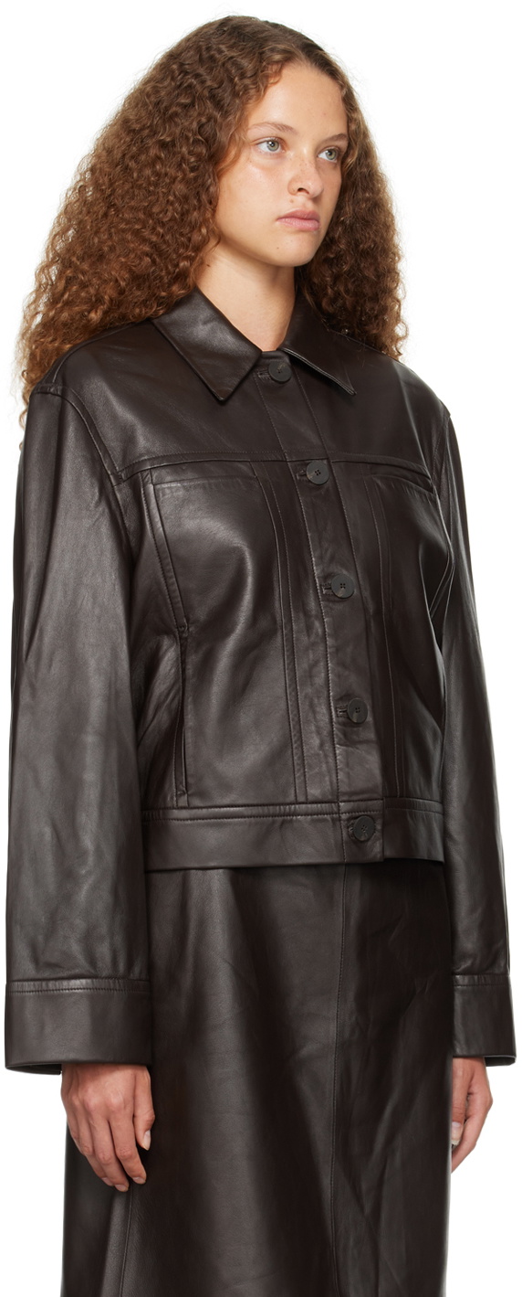 Studio Nicholson Brown Tahoe Leather Jacket Studio Nicholson